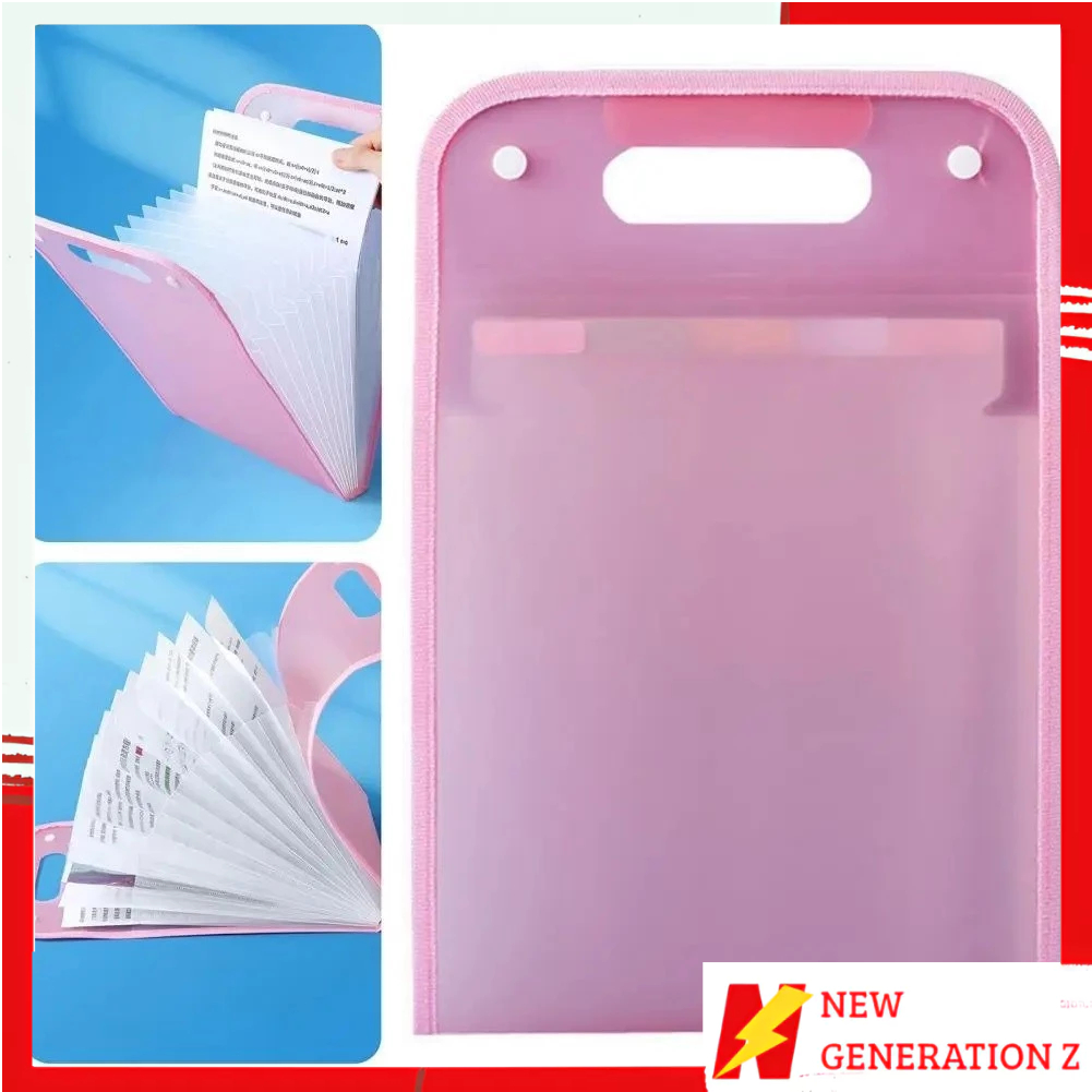 Jual NGZ Tas file Handle Warna Transparan Anti Air Multi Layer Folder ...