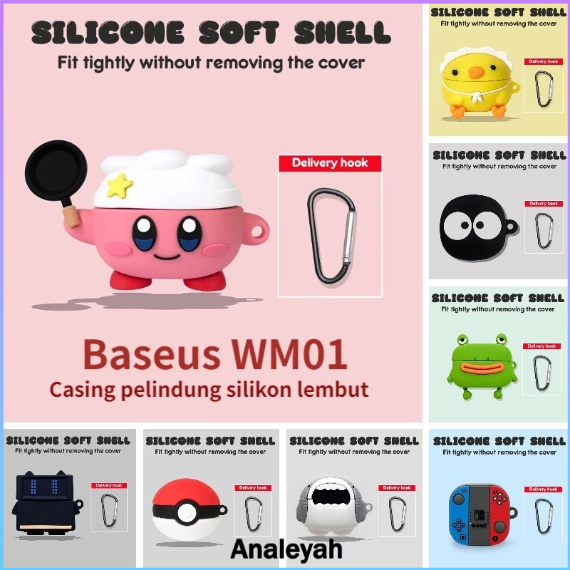 Jual 【COD】Baseus WM01 WM02 casing Lucu Kartun Earphone Case untuk TWS ...