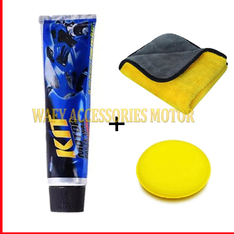 Jual Paket Isi 3 - Kit Paste Wax Biru 60 Gram + Kain Lap Microfiber ...