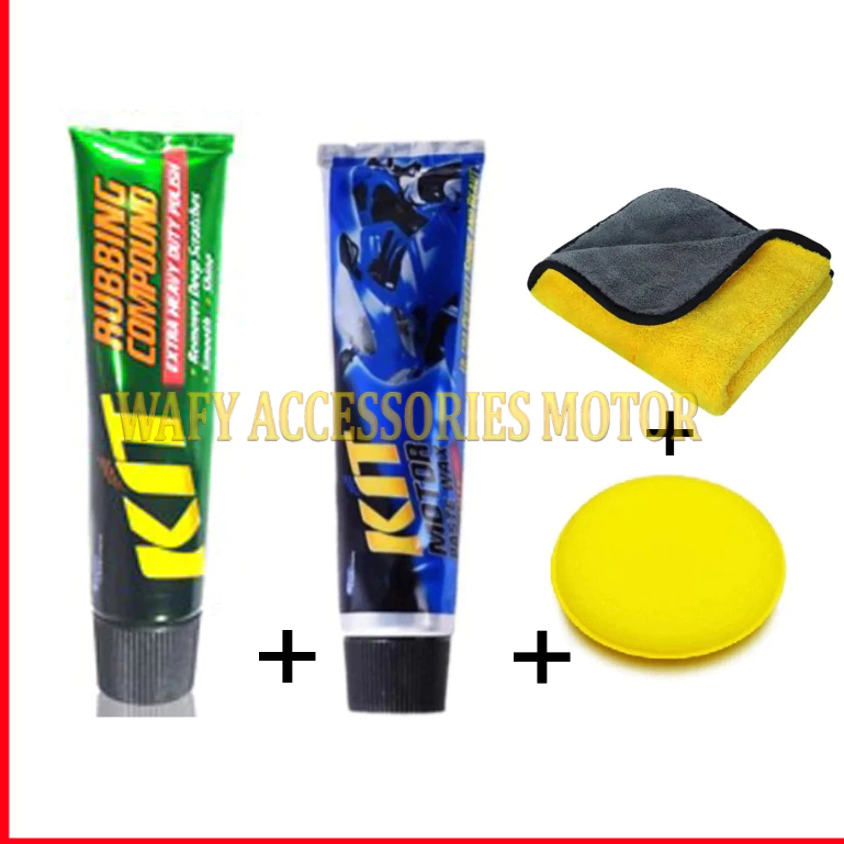 Jual Paket Isi 4 - Kit Rubbing Compound 60 Gram + Kit Paste Wax Biru 60 ...