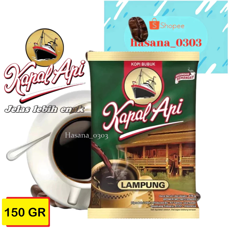 Jual Kapal Api Lampung 150 Gram [ Kopi Bubuk ] | Shopee Indonesia