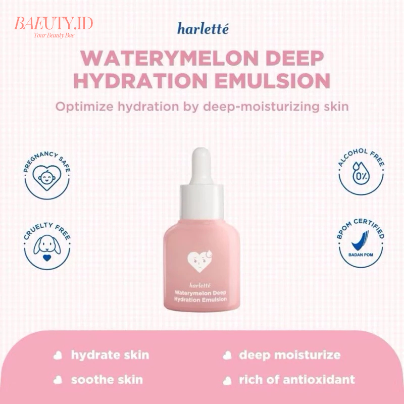 Jual Harlette Waterymelon Deep Hydration Emulsion | Dry, Dehydrated ...
