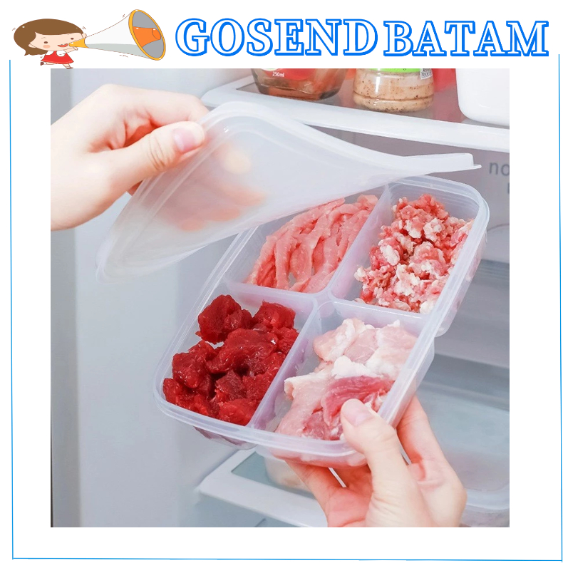 Jual (GOSEND) Kotak Tempat Simpan Makanan 4 Sekat/ Kotak Bekal Makanan ...