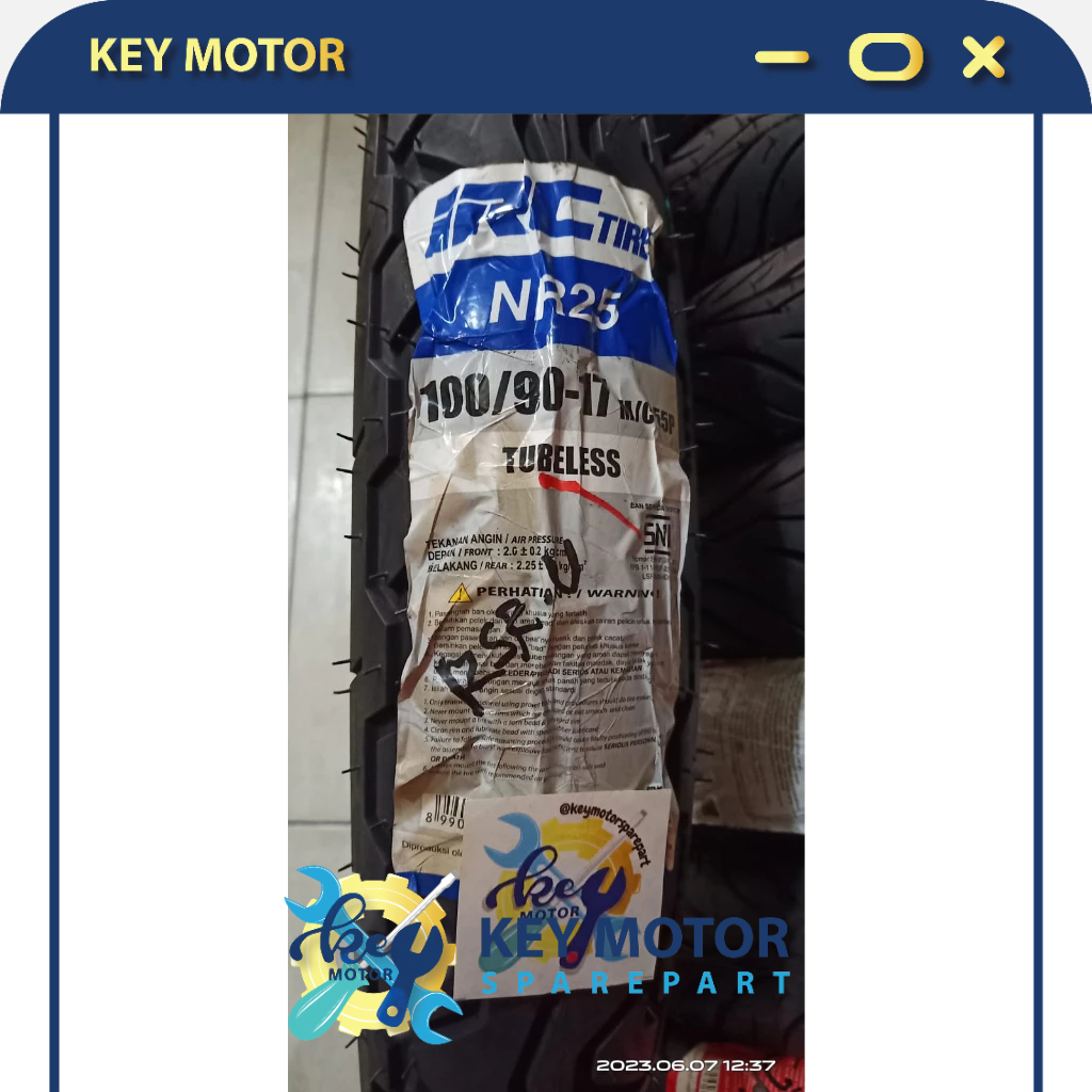 Jual Ban Luar Motor IRC 100/90-17 NR25 TUBELESS TUBLES 100% Asli dan ...