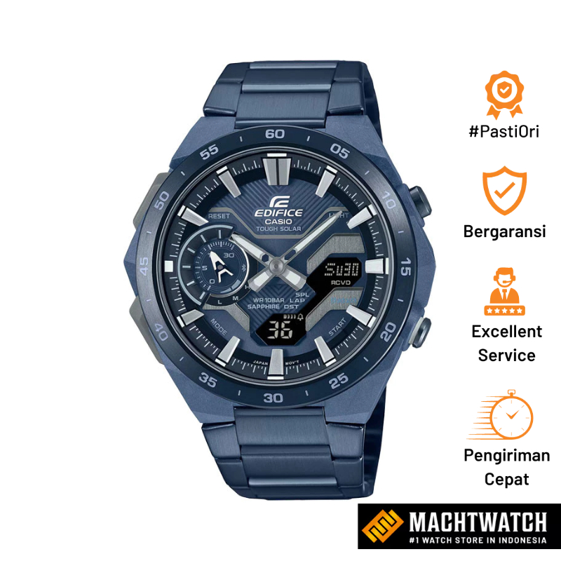 Jual Jam Tangan Pria Casio Edifice ECB-2200YCB-2AJF Men Cool Blue Edition Windflow Stainless ...