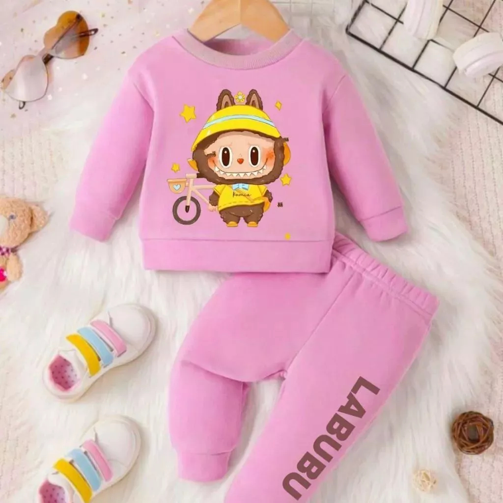 Jual SETELAN SWEATER ANAK PEREMPUAN MOTIF LABUBU USIA 1-6TAHUN TERBARU ...