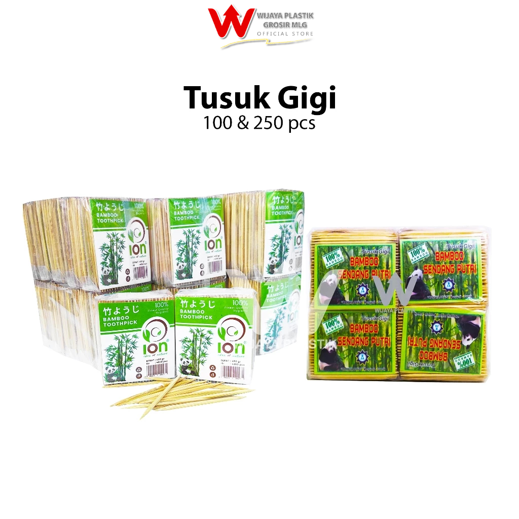 Jual [PROMO] Tusuk Gigi Bambu [ PANDA / ION ] ( 10 12 pack ) @Slop ...