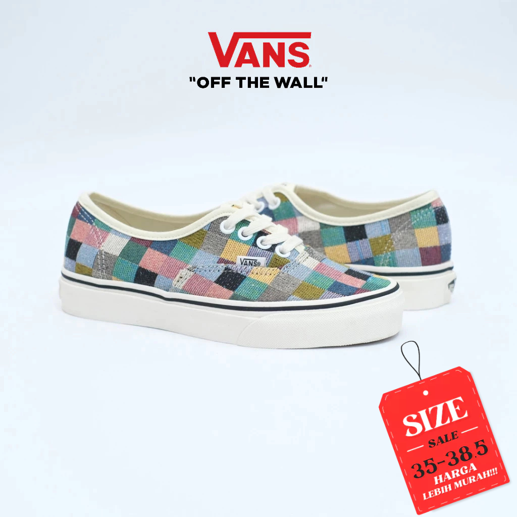 Jual Vans Authentic Woven Plaid Rainbow Original | Shopee Indonesia