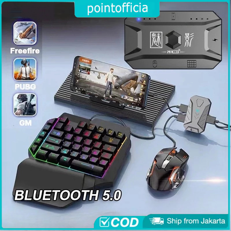 Jual Keyboard Gaming For PUBG Single Hand Gaming RGB And Mouse ...