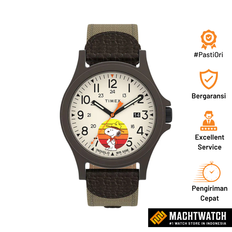 Jual Jam Tangan Pria Timex Expedition X Peanuts Beagle Scout TW4B29200 ...