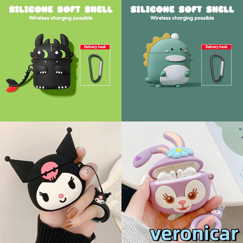 Jual i12 casing Lucu Kartun Earphone Case untuk TWS Lembut Silicone ...