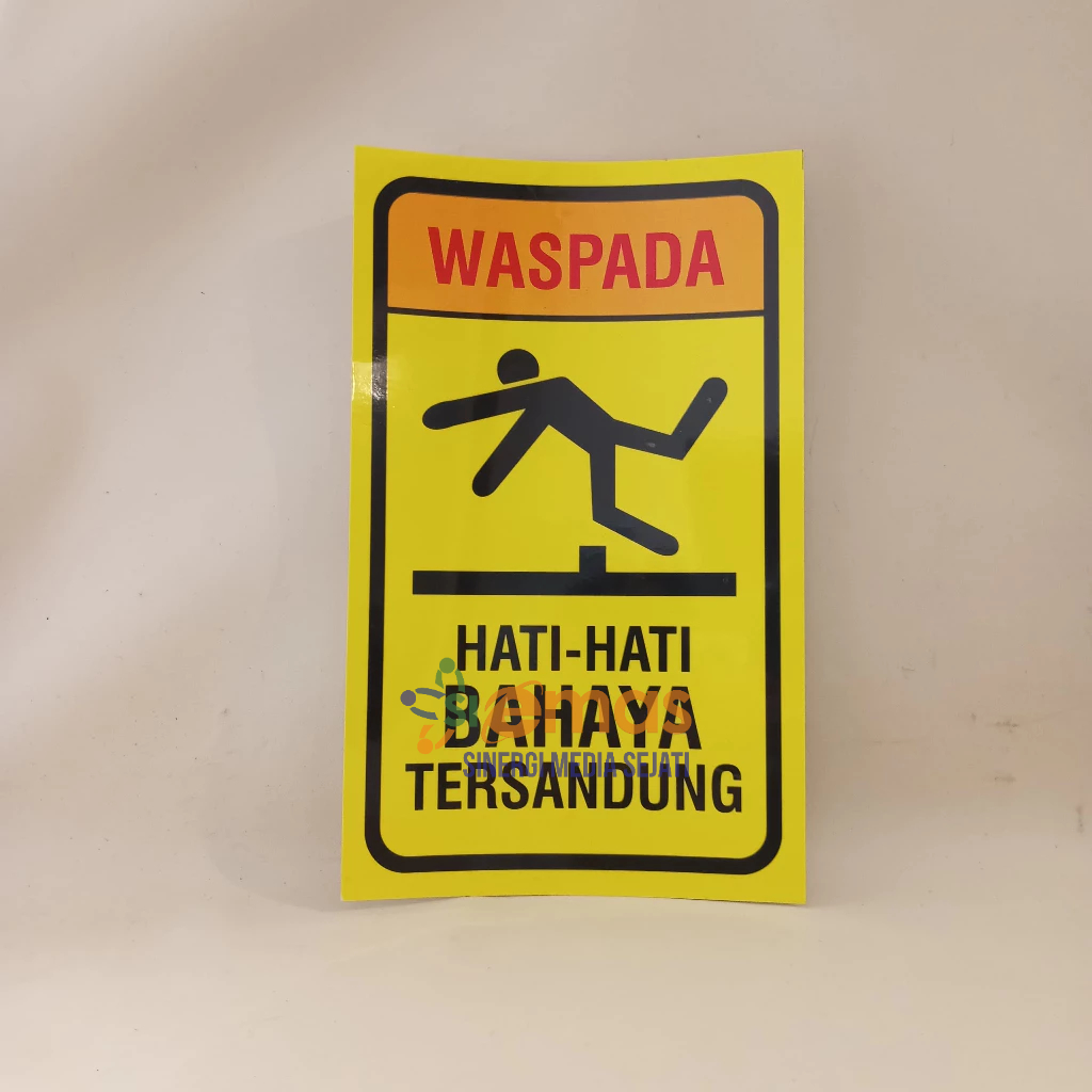 Jual Stiker Bahaya Tersandung | Stiker Waspada Bahaya Tersandung ...