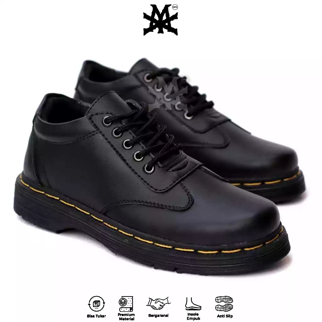 Jual MADEMAX - Sepatu Docmart Formal Hitam Tali Kerja Pria | Shopee ...