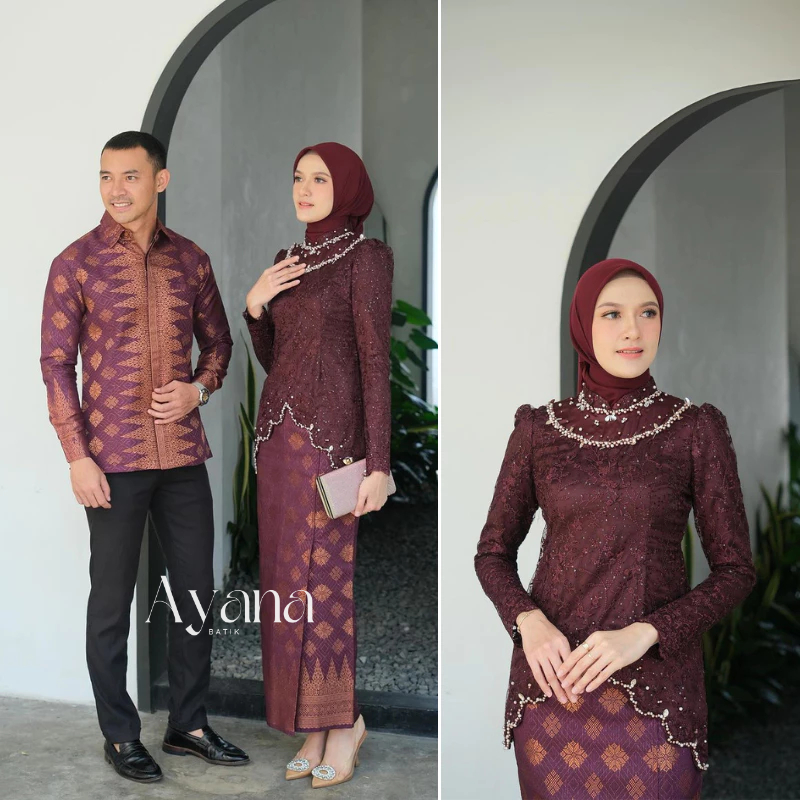 Jual Kebaya Couple Kutu Baru Series Set Kebaya Wisuda Lamaran Tunangan ...