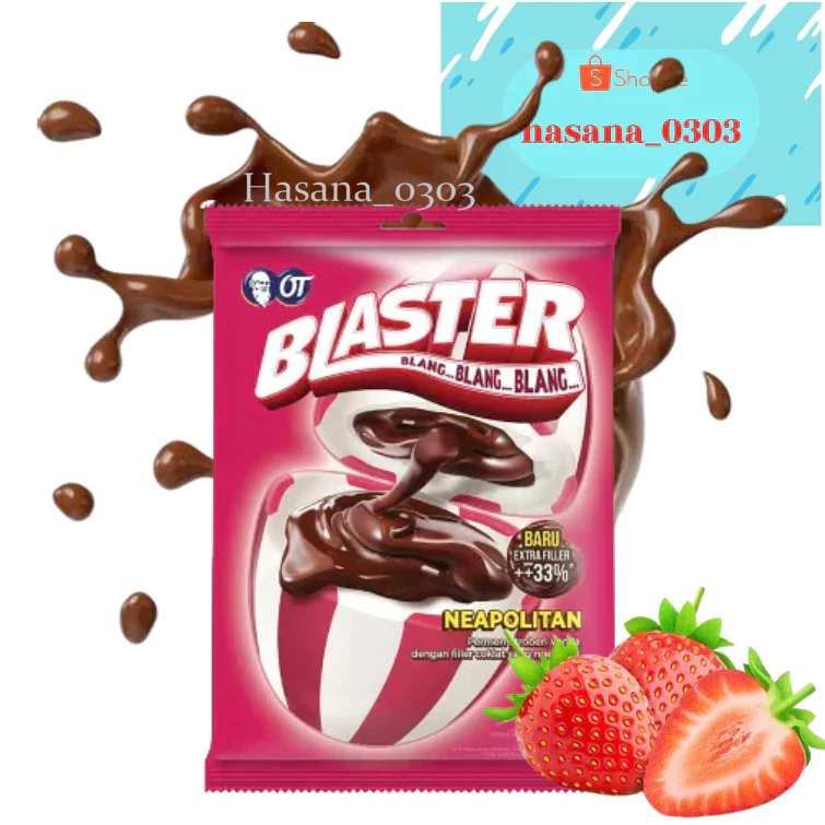 Jual Blaster Neapolitan Permen Stroberi Vanila 100 g | Shopee Indonesia