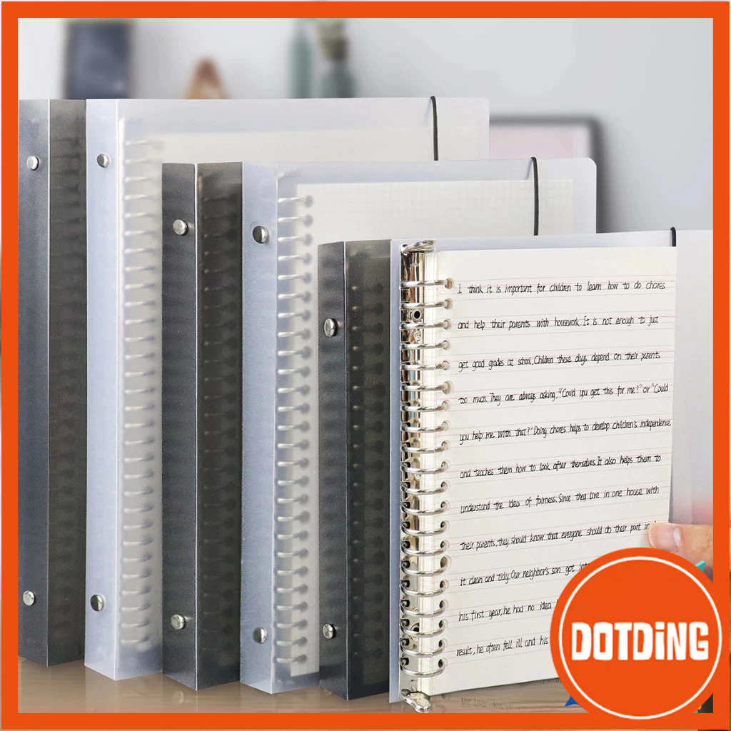 Jual [COD] A4/B5/A5 Binder Buku Binder Aesthetic Transparan Hitam Putih ...