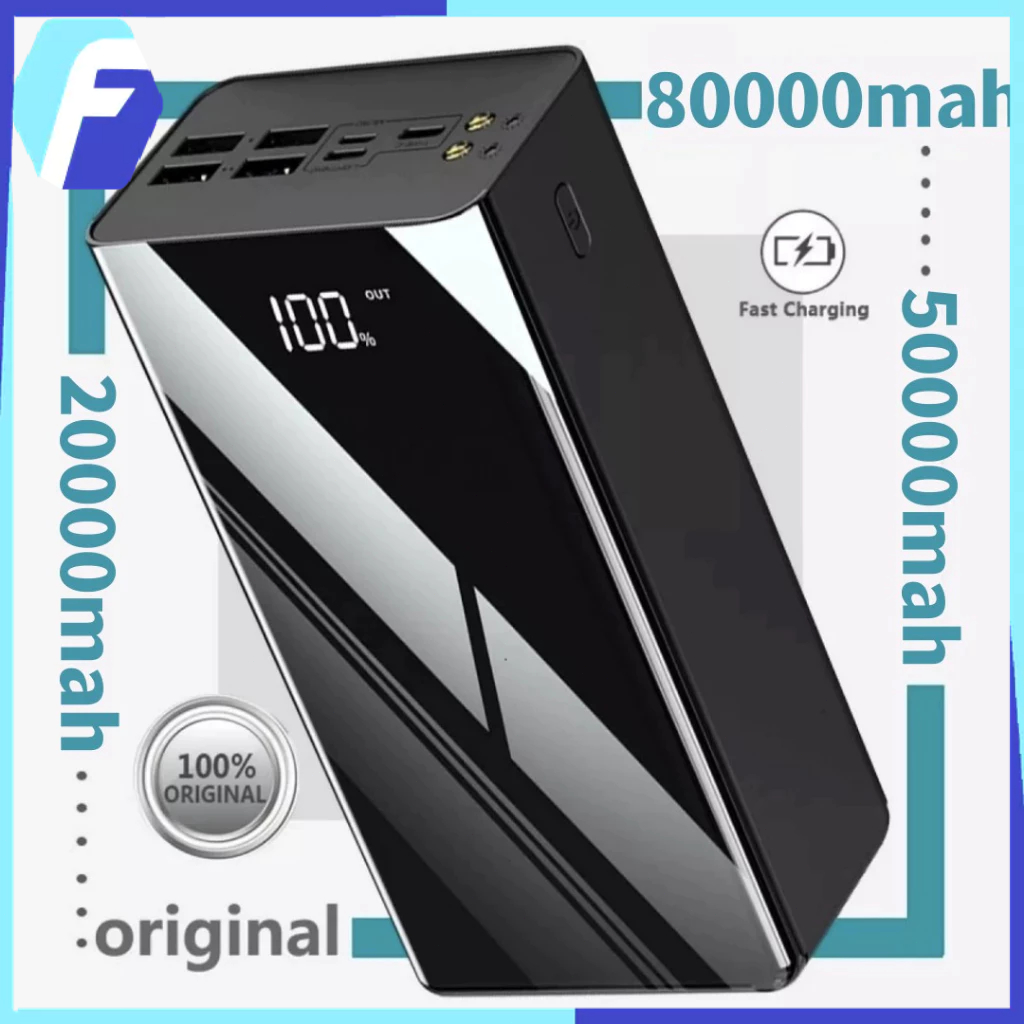 Jual PowerBank 80000mAh Kapasitas Besar 4 USB Output 3.0 Fast Charging ...