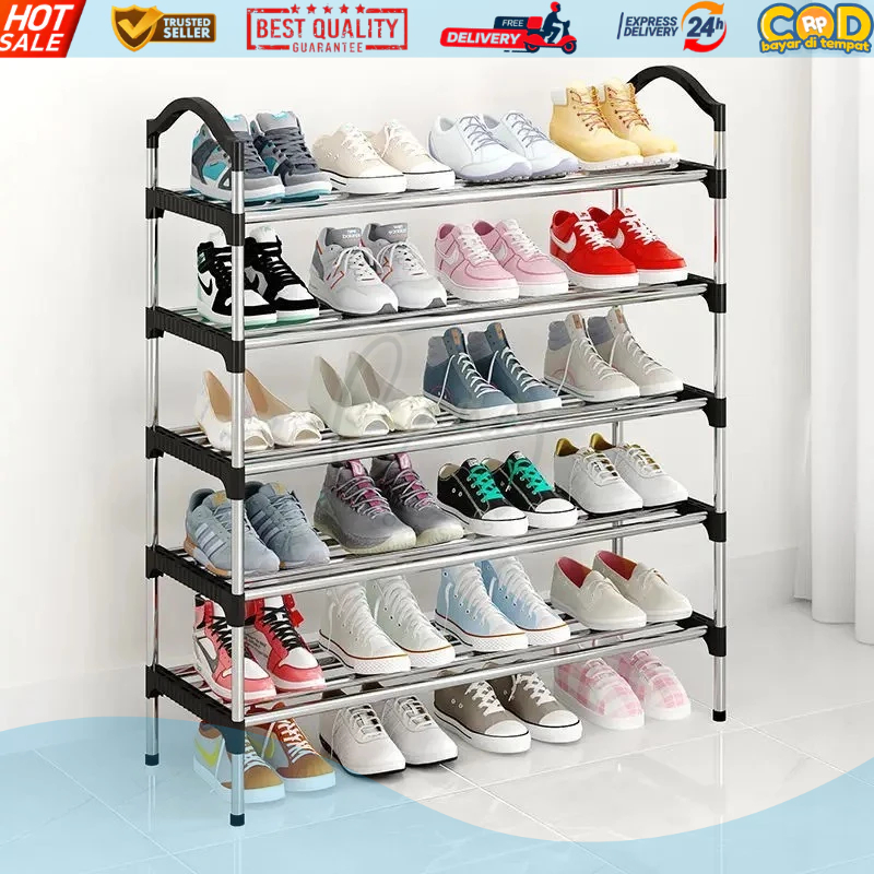 Jual CANA RAK SEPATU BESI 5 LAYER PORTABLE RAK MULTIFUNGSI ORGANIZER ...