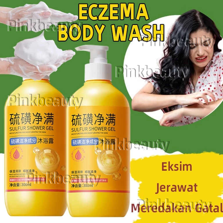Jual Eczema BodyWash 300ml Sabun Gatal Sulfur Cair Sabun Mandi Belerang Sulfur Cair Sulfur ...
