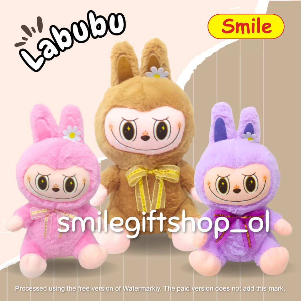 Jual Boneka Plush Toys Sit Labubu The Monster Exciting Macaron Soft ...