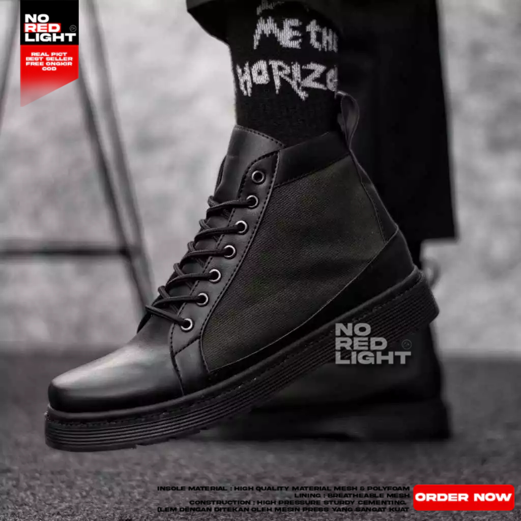 Jual Sepatu Pantofel Boots Hitam Pria Formal Casual Kerja | Shopee ...