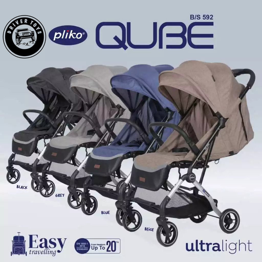 Jual STROLLER ANAK MURAH PLIKO 592 QUBE CABIN SIZE | Shopee Indonesia