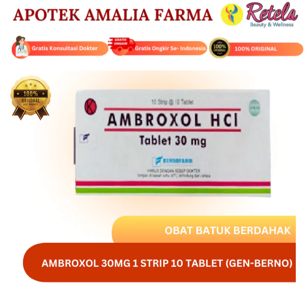 Jual AMBROXOL 30MG 1 STRIP 10 TABLET (GEN-BERNO) | Shopee Indonesia