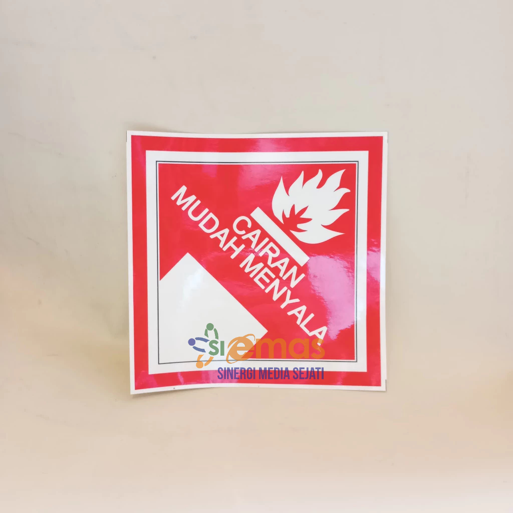Jual Stiker Cairan Mudah Menyala | Stiker Simbol Limbah B3 | Sticker ...