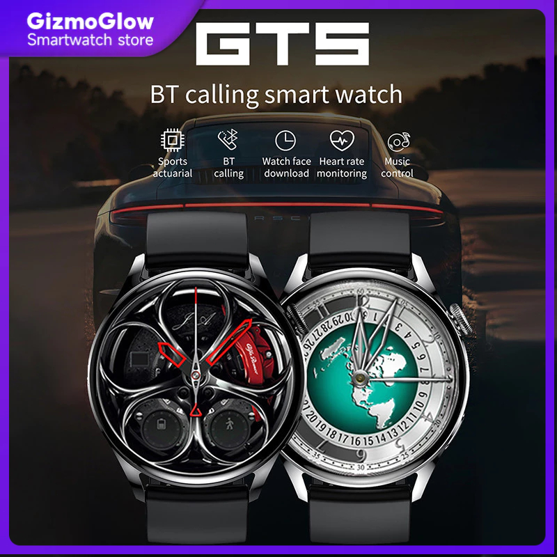Jual Jam Tangan Pintar GT5 dengan NFC 1,28 inci Layar Bulat Panggilan ...