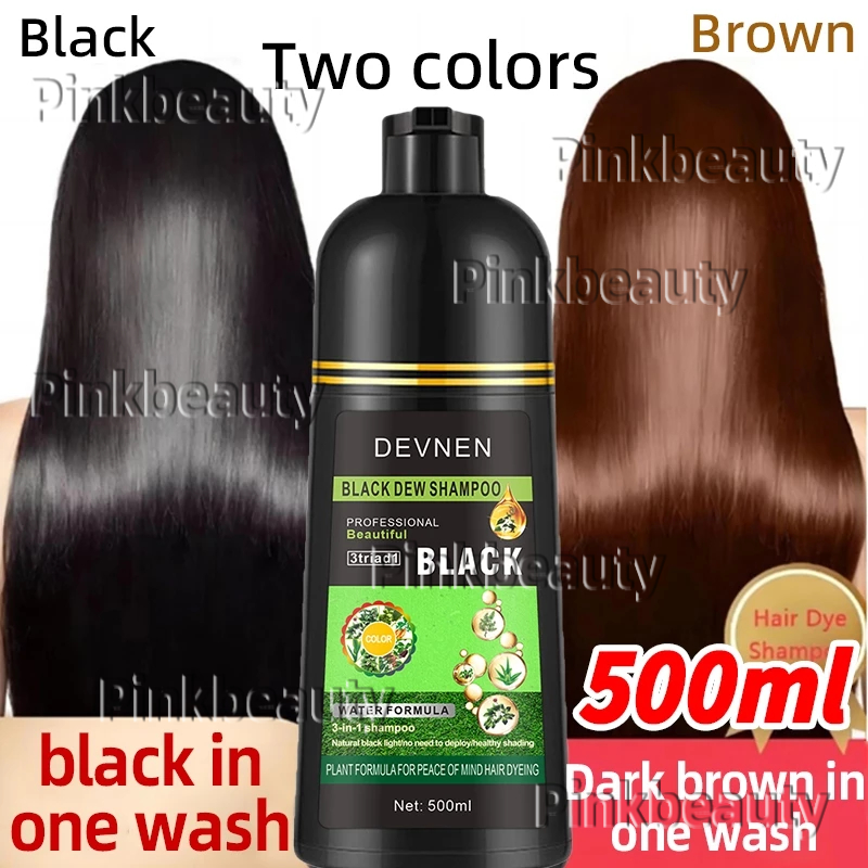 Jual Shampo Penghitam Rambut Uban 500ml Black/Brown Instant Coloring ...