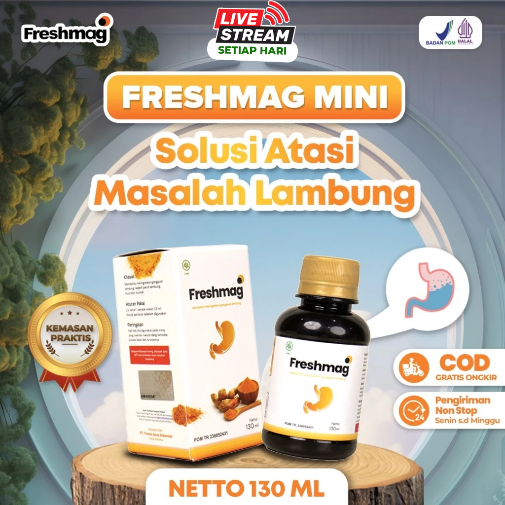 Jual Paket 2 Botol Freshmag Mini - Solusi Ampuh Asam Lambung , Maag , dan Gerd 130 Ml | Shopee ...