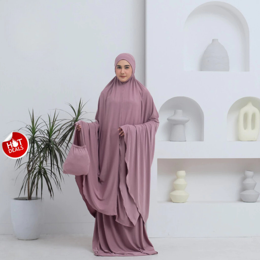 Jual Mukena Terbaru Lebaran 2025 Dewasa Jersey Premium Syar'i Malaysia ...