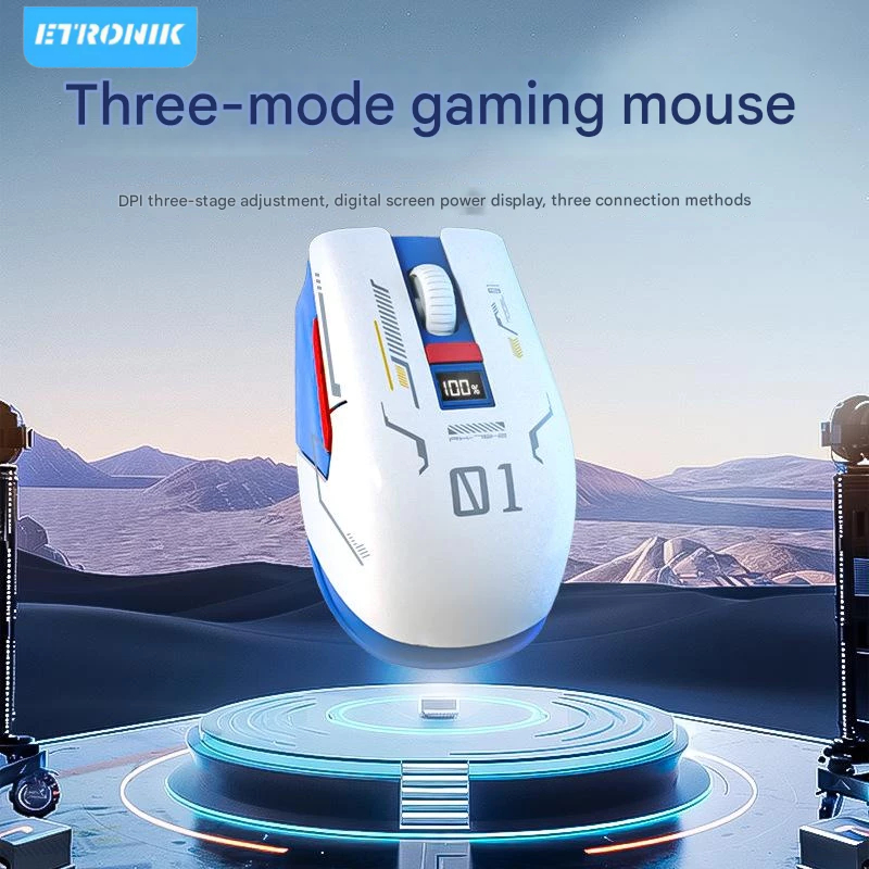 Jual ETRONIK Mouse Wireless Gaming Rechargeable Baterai Type-C 2.4G ...
