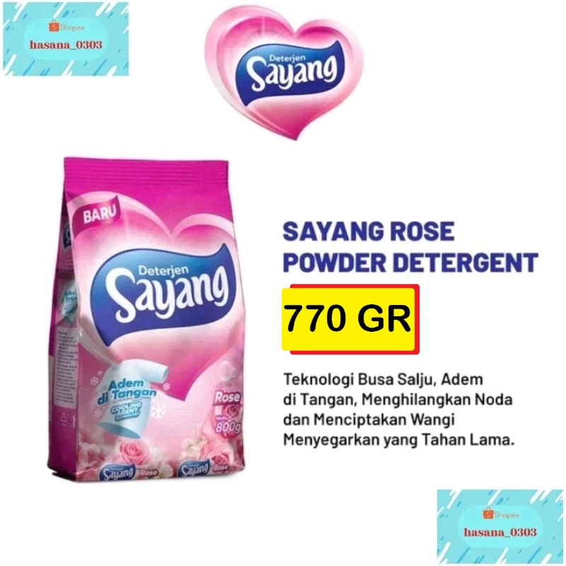 Jual Sayang Rose Powder Detergent 770 Gram | Shopee Indonesia