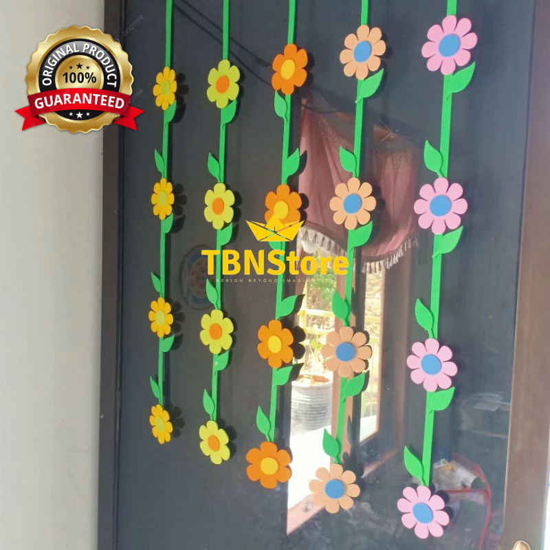 Jual (1 Helai) Hiasan Jendela Tirai Gantung Bunga Spon Ati / Eva ...