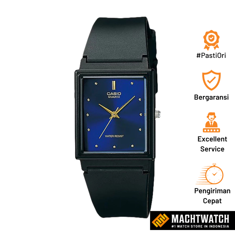 Jual Jam Tangan Unisex Analog Casio General MQ-38-2ADF MQ38 Blue Dial Black Resin Band | Shopee ...