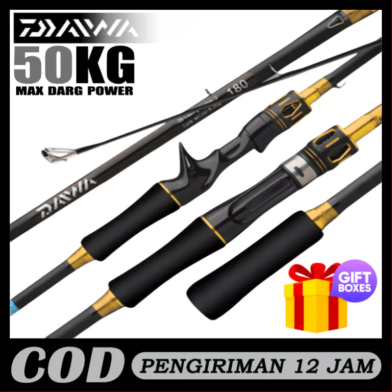Jual [Dikirim Dari Jakarta]2024 NEW Ultralight Daiwa Baitcasting Rod Medium Joran Pancing Carbon ...