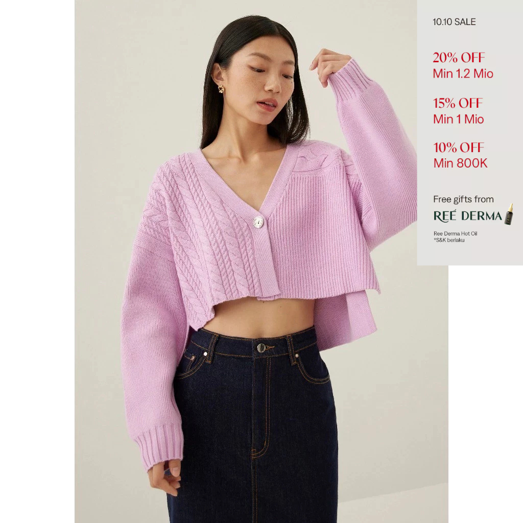 Jual Love, Bonito - Cardigan Wanita - Ellina Crop Knit Cardigan | Shopee Indonesia