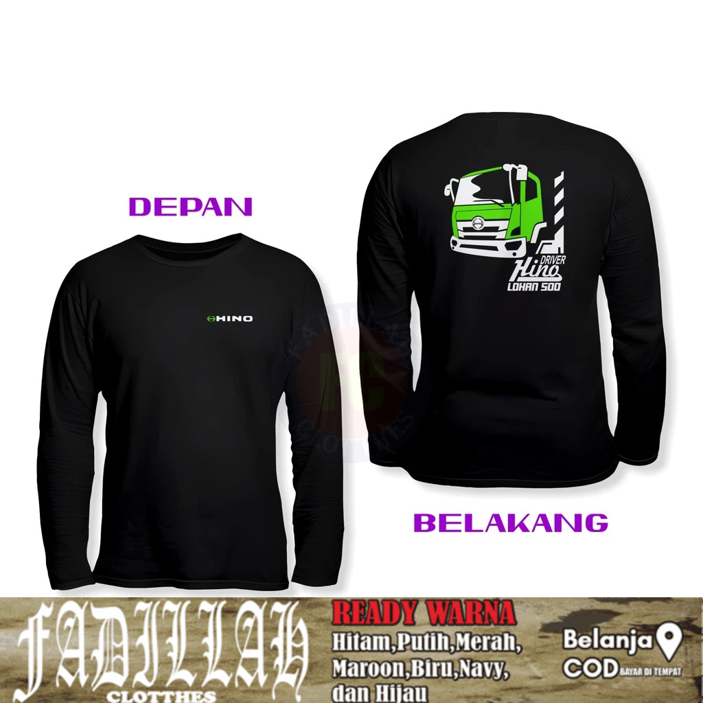 Jual Baju Kaos Mobil Hino Lohan 500 Driver Vector Lengan Panjang Kaos ...