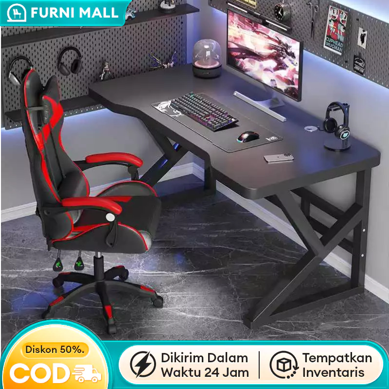 Jual Meja Gaming Fiber Karbon Meja Komputer Minimalis Modern Meja ...