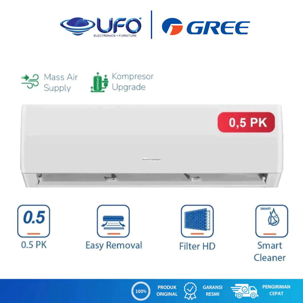 Jual GREE AC 0,5 PK Air Conditioner 1/2 Standard GWC05MOO5S/I | Shopee ...