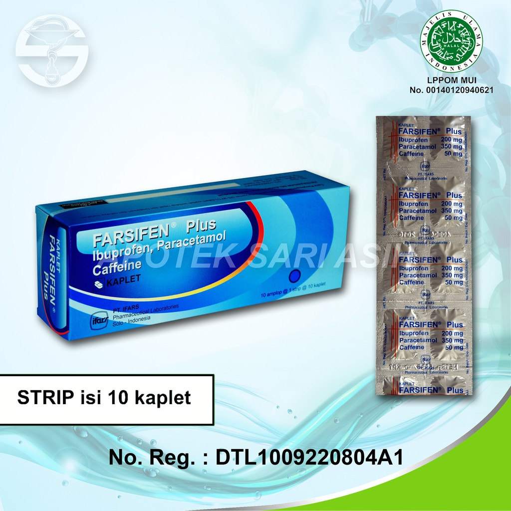 Jual FARSIFEN PLUS Kaplet Ifars STRIP isi 10 Ibuprofen Paracetamol ...