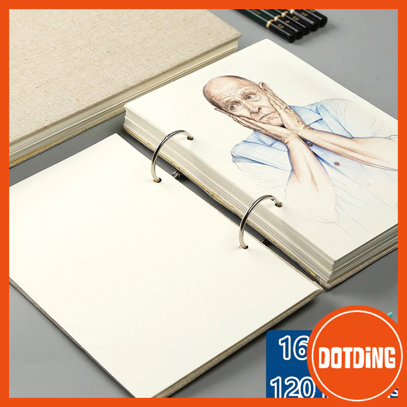 Jual [COD] Retro Spiral Sketchbook buku gambar sketsa 60 lembar Linen ...