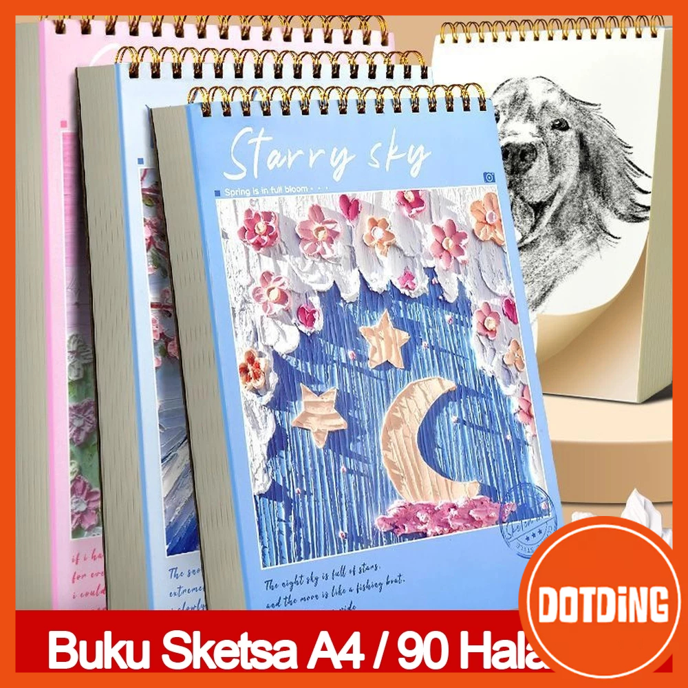 Jual [COD] Sketchbook A4 Aesthetic Buku Sketsa Gambar 160GSM Vertikal ...