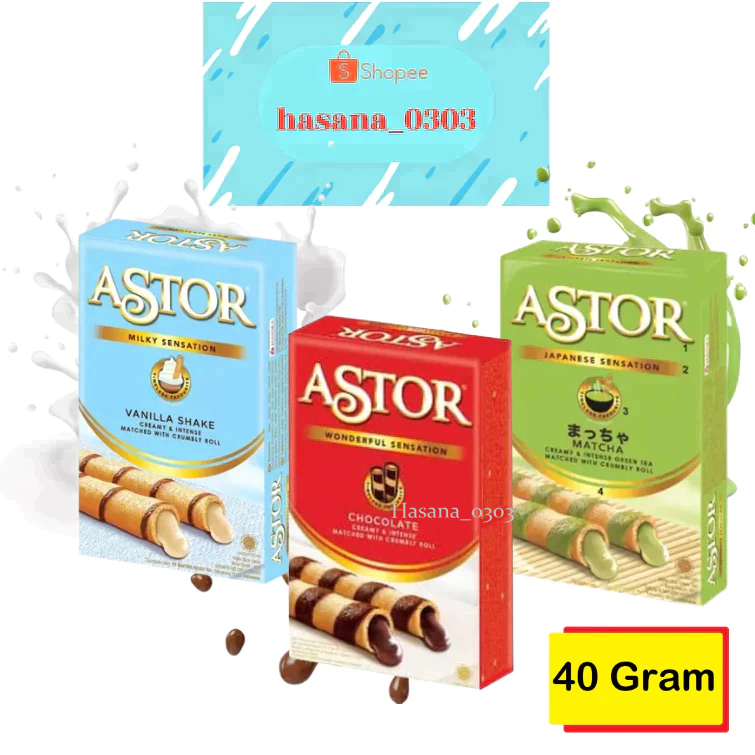 Jual ASTOR Wafer Stik 40 Gram [ Coklat, Vanilla, Matcha ] | Shopee ...