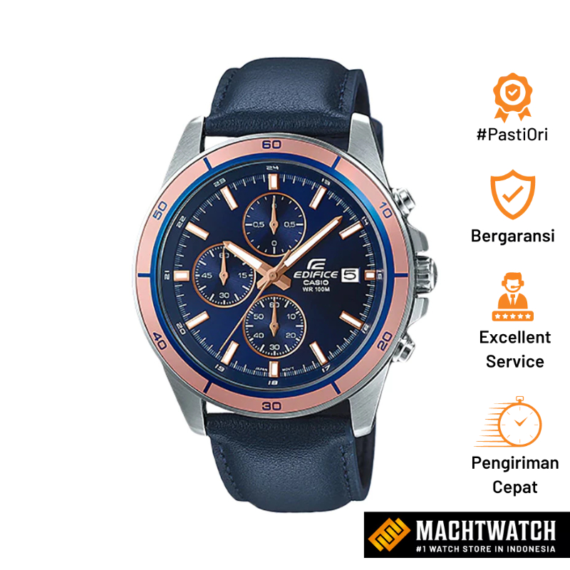 Jual Jam Tangan Pria Casio Edifice EFR-526L-2AVUDF Chronograph Blue ...