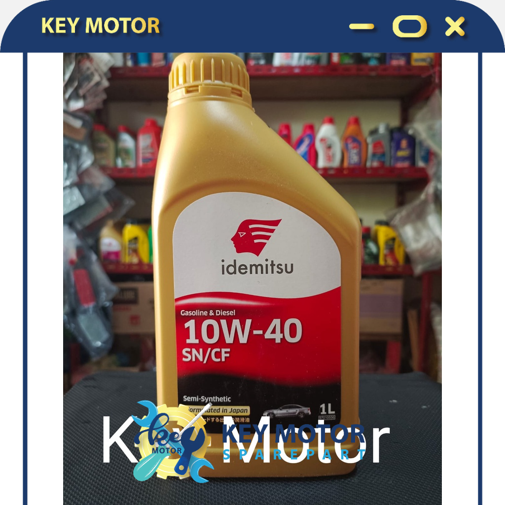 Jual Oli Mesin Mobil Idemitsu SN CF 10W 40 10W-40 Kemasan 1 Liter 100% ...