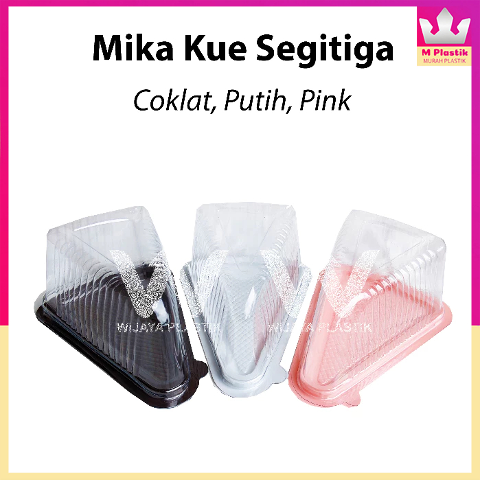 Jual Mika Plastik Segitiga (Coklat/Putih/Pink) --- @10 Pcs | Brownies ...