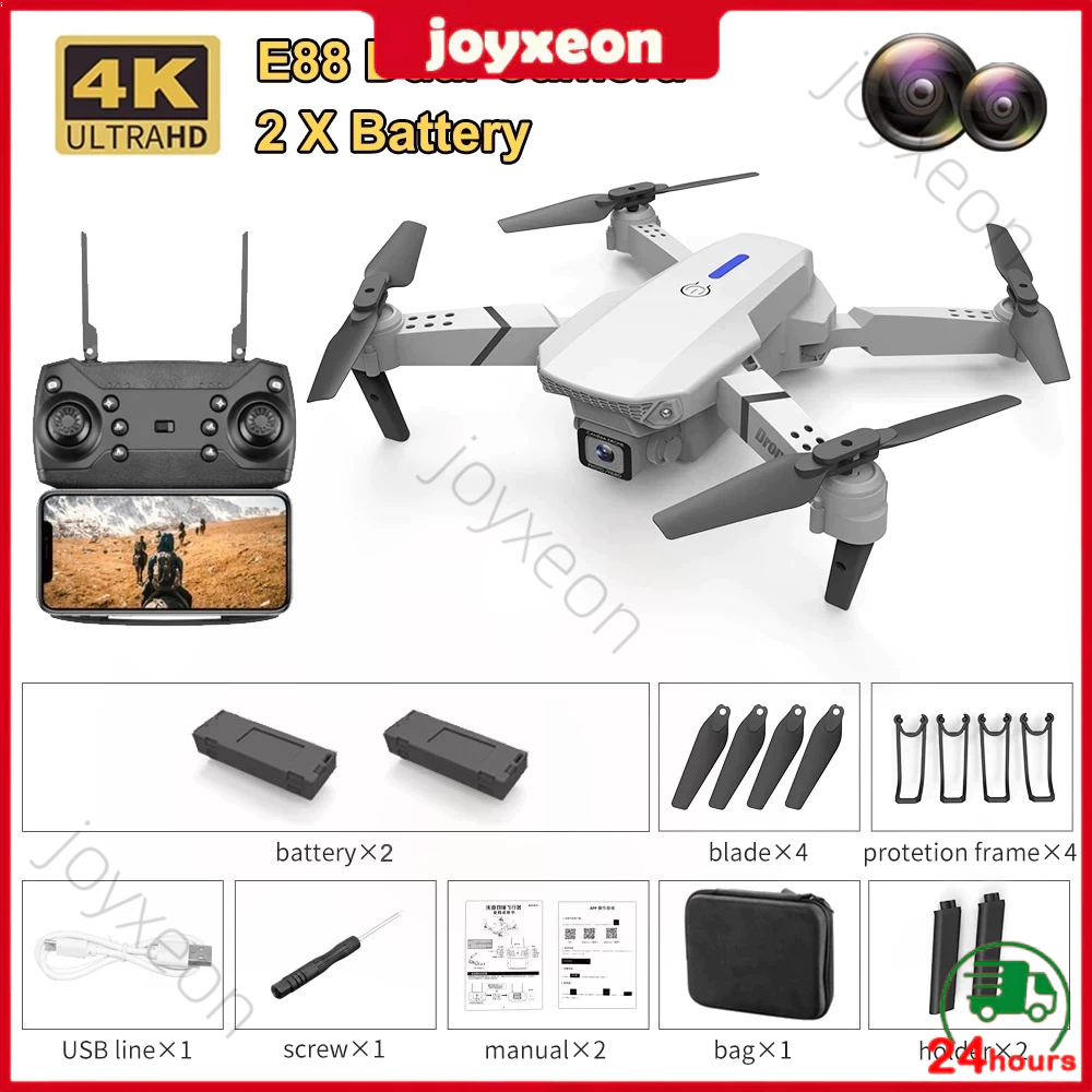Jual 【Original 4K】Smart Drone E88 Pro/E99 Pro 4k HD Dual Camera Shoot Original Indoor Outdoor ...