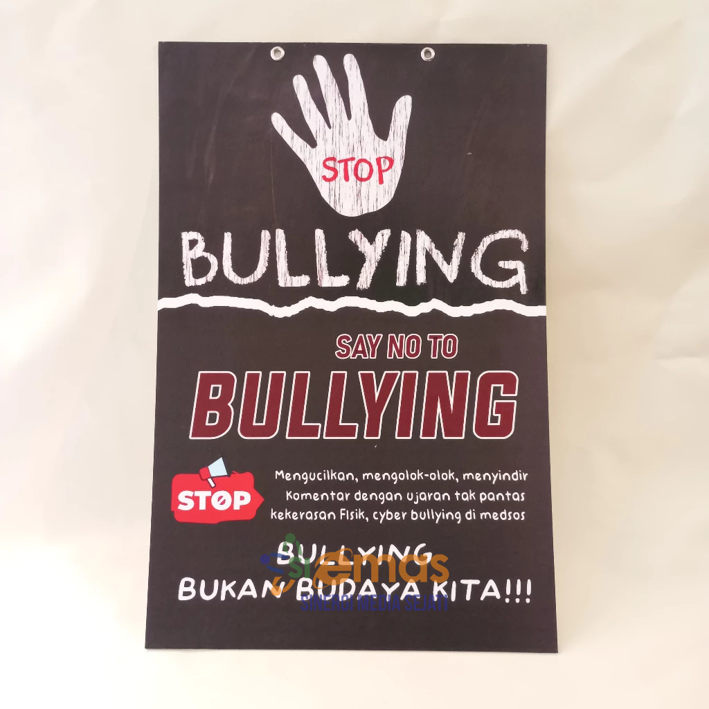 Jual Hard Poster Stop Bullying | Hard Poster Say No To Bullying | Shopee Indonesia